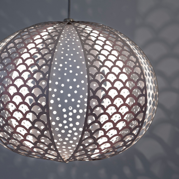 Knopp Pendel Stor Vit